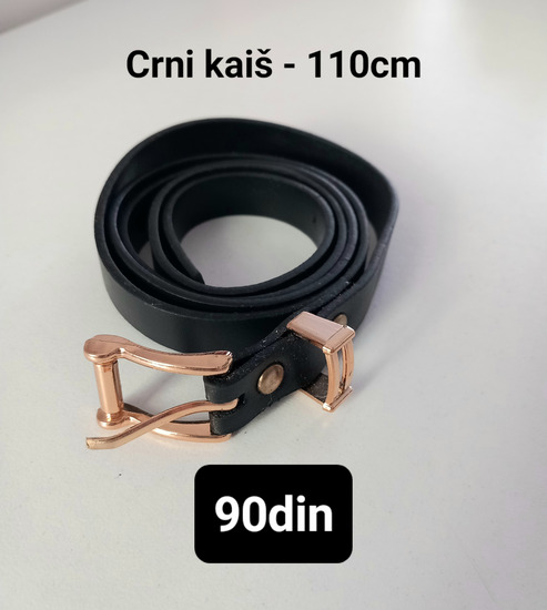 Ženski kaiš crne boje 110cm