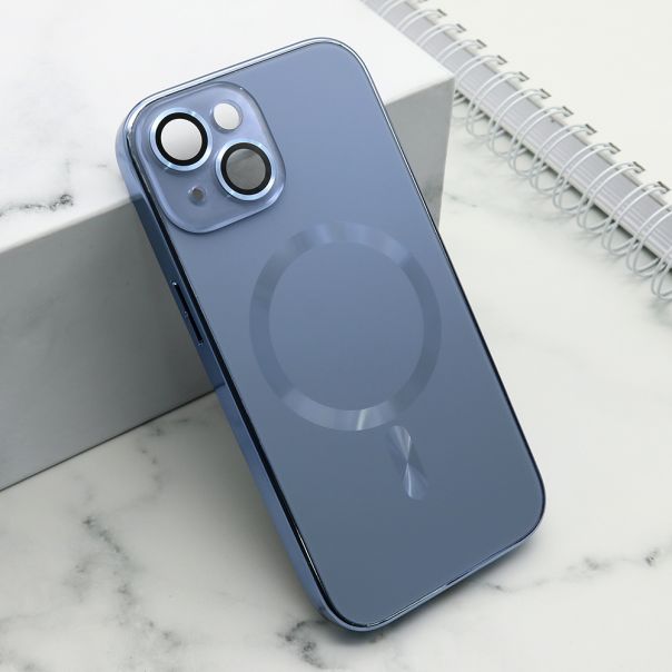 Futrola Elegant Metal Magsafe za iPhone 15, svetlo plava