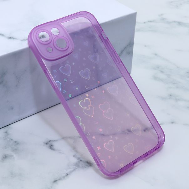 Futrola Heart Color za iPhone 14 Plus, ljubičasta