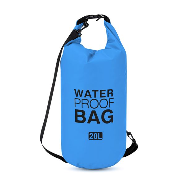 Vodootporna torba Dry Bag 20L, svetlo plava