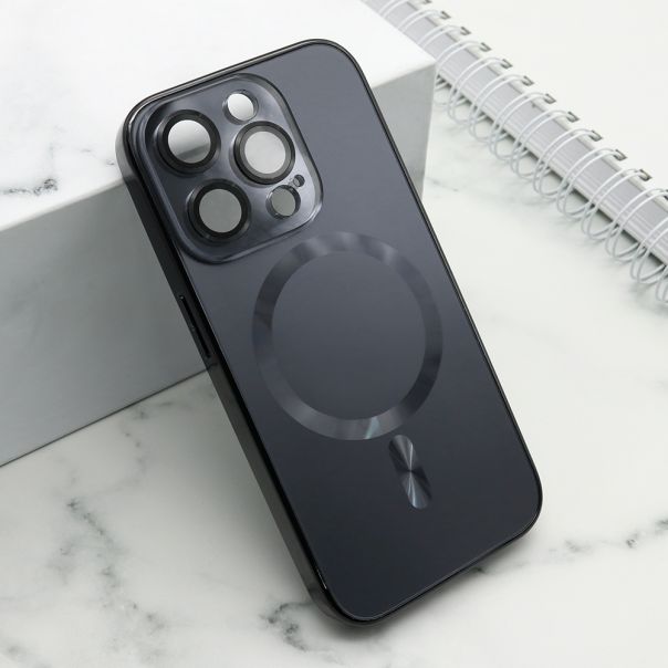 Futrola Elegant Metal Magsafe za iPhone 15 Pro, crna