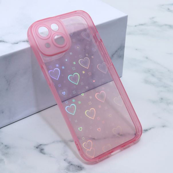 Futrola Heart Color za iPhone 14, roze