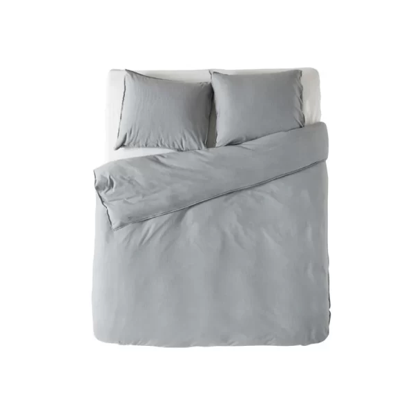 VIKTORIJA Jorganska navlaka + 2 jastučnice flanel light grey double