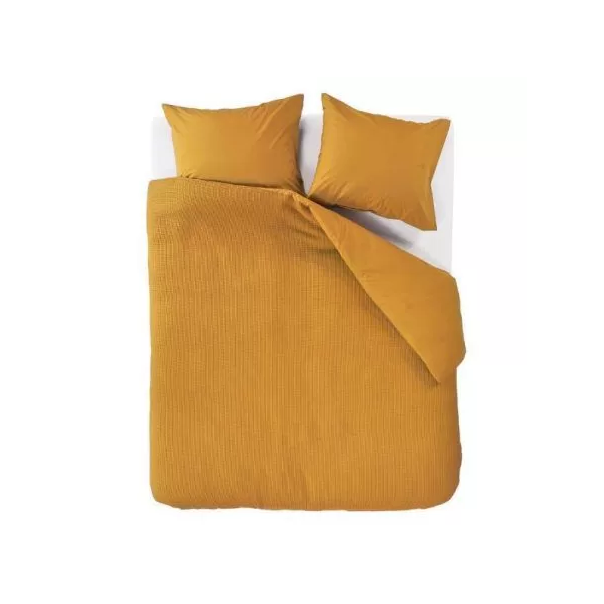 VIKTORIJA Jorganska navlaka + 2 jastučnice flanel yellow double