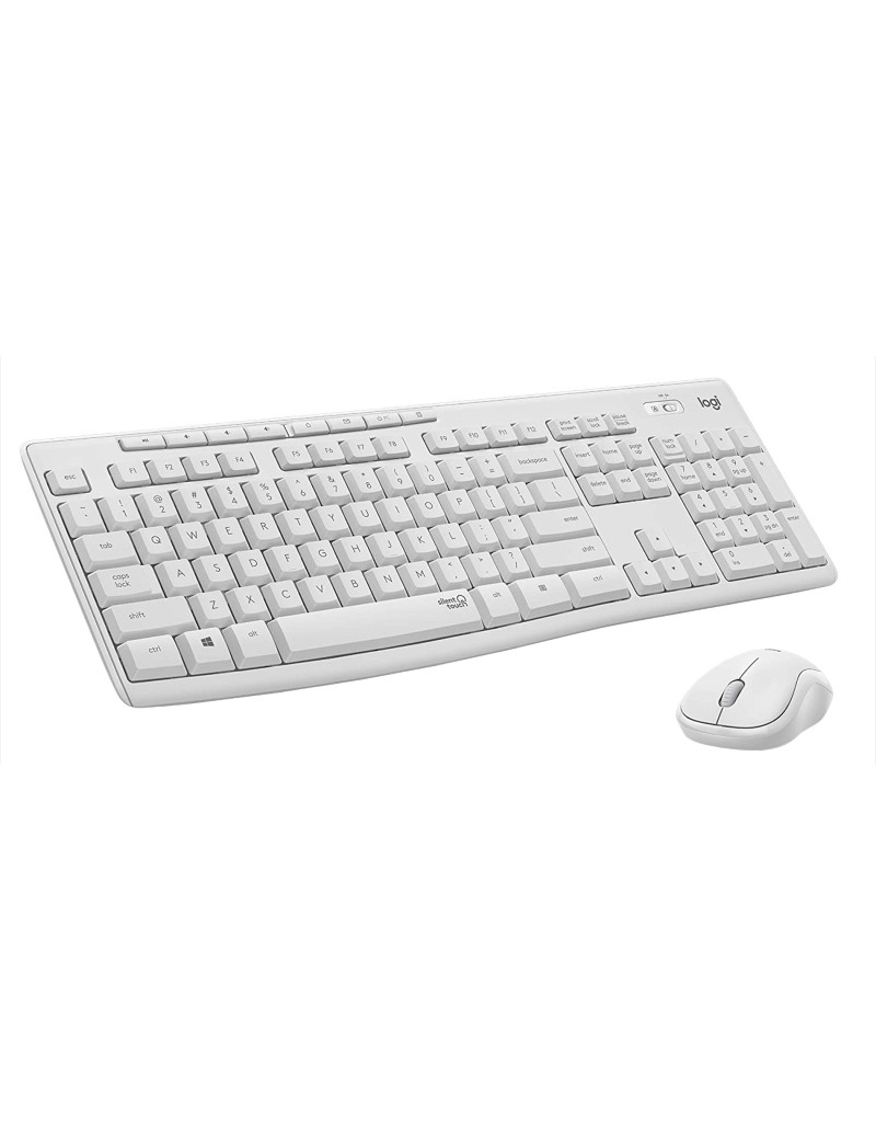 LOGITECH MK295 Silent Wireless Combo US tastatura + miš bela