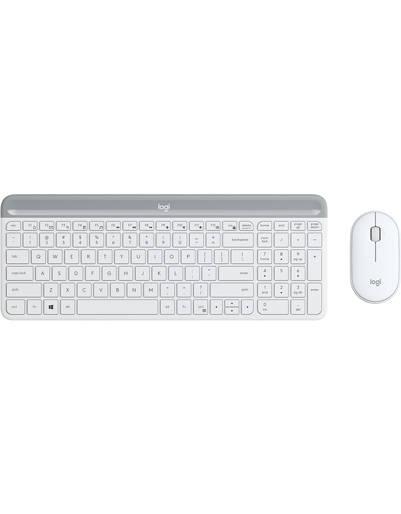 LOGITECH MK470 Wireless Desktop US bela tastatura + miš