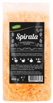 TESTENINA SPIRALA SA JAJIMA BAS BAS 400G
TESTENINA SPIRALA SA JAJIMA BAS BAS 400G