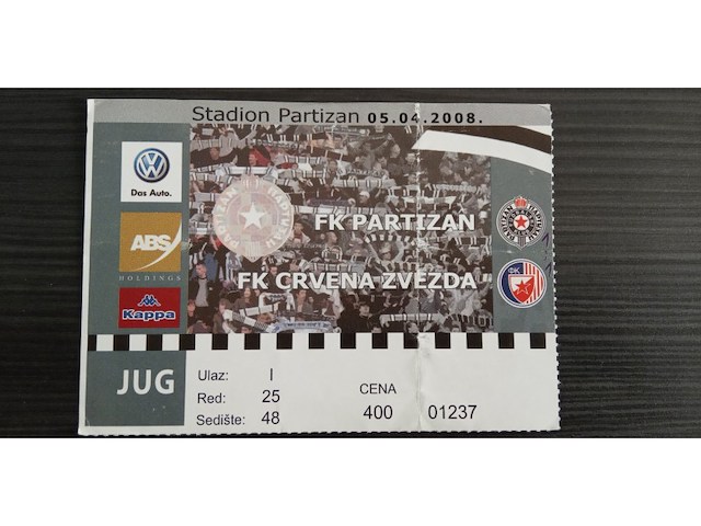 FUDBAL: PARTIZAN - CRVENA ZVEZDA 05.04.2008