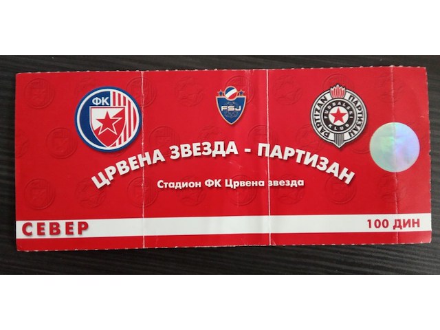 FUDBAL: CRVENA ZVEZDA - PARTIZAN 07.03.2001