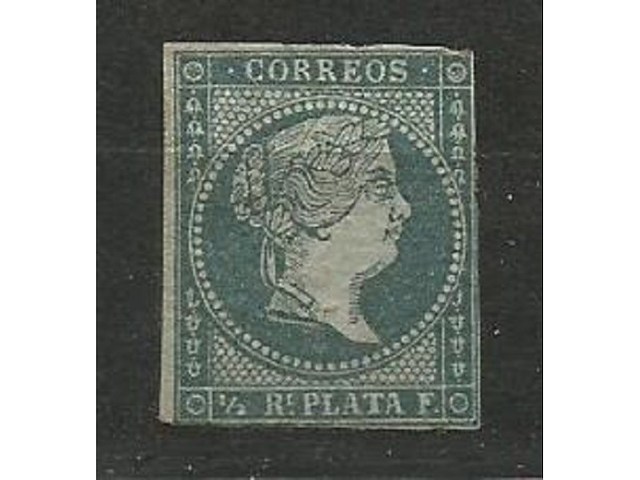 Španski Antili,Kraljica Izabela II 0.5 R 1855.,čisto