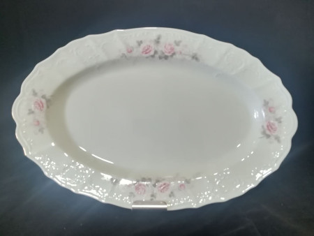 Oval 39cm ivory bernadotte krem-roze svetovi sa zlatnom lin. p2750918jqz5396011 ( 111119 )