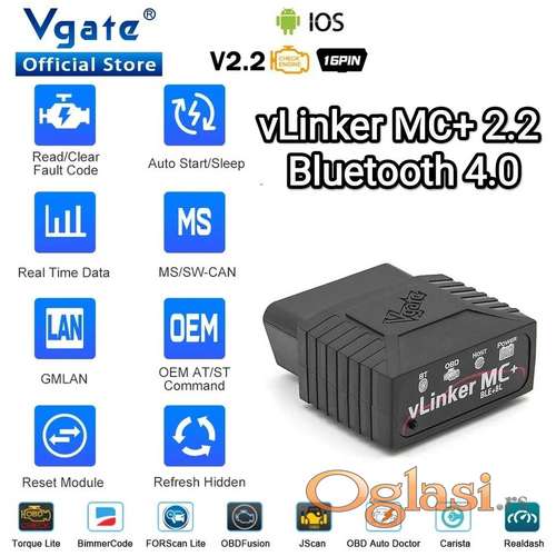 Vgate vLinker MC + V2.2 Bluetooth 4.0 BimmerCode FORScan