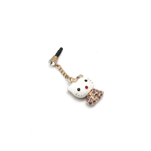 Kapica Slusalica (handsfree) 3,5 mm charm Kitty L ljubicasta