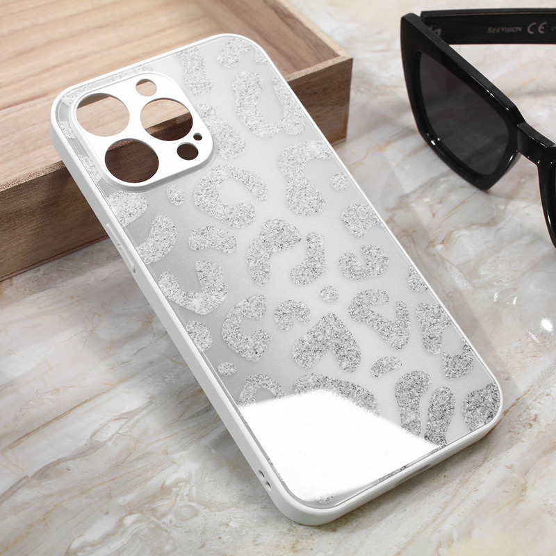 Maskica Shiny glass za iPhone 15 Pro Max 6.7 bela