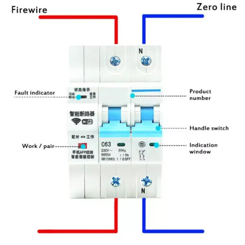 ZIGBEE-SMART-SWITCH BREAKER Gembird Tuya prekidac-osigurac APP Glasovna kontrola Alexa Google Smart