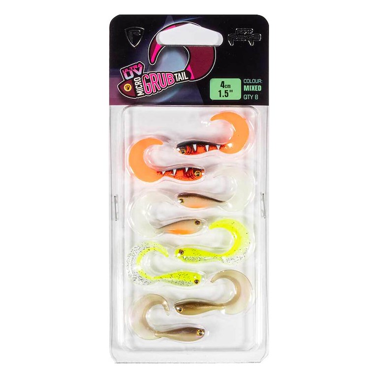 FOX RAGE ULTRA UV MICRO GRUB TAIL 4CM