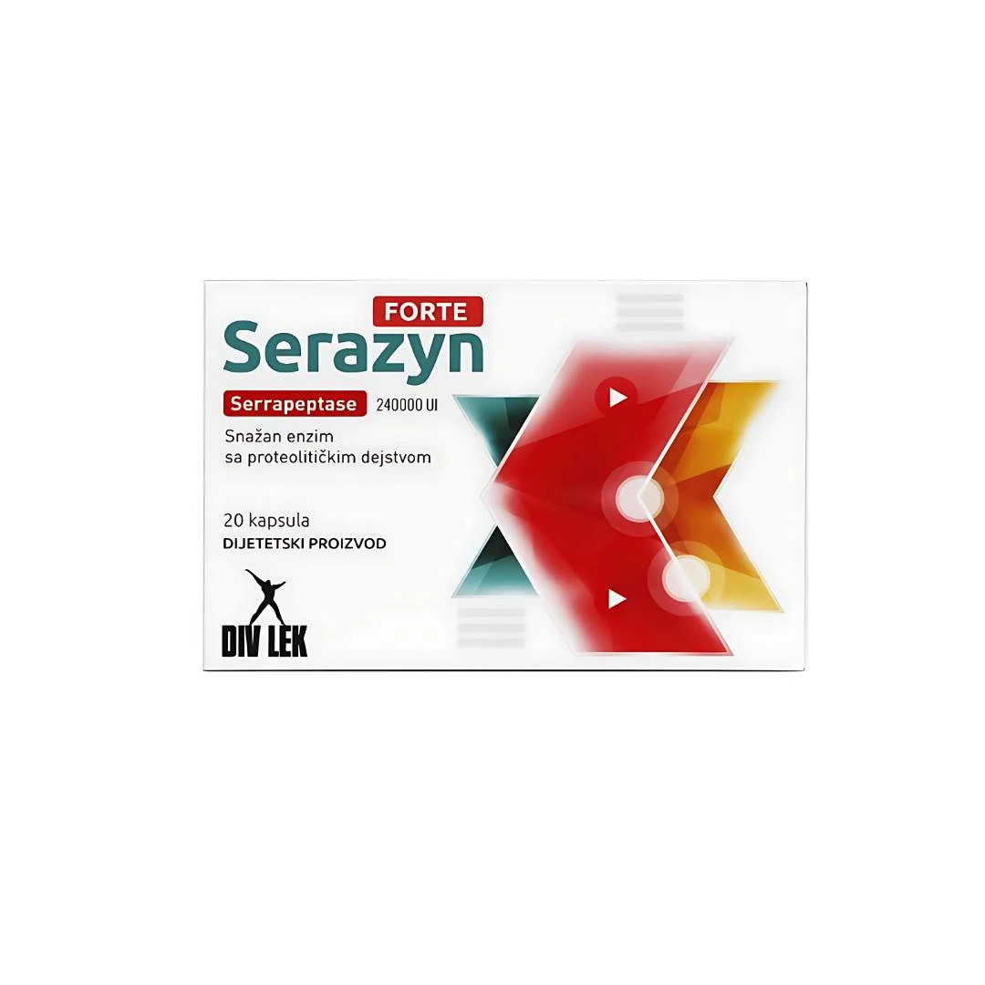 Serazyn FORTE Serrapeptase 240000 IU 10 Kapsula; Serapeptaza