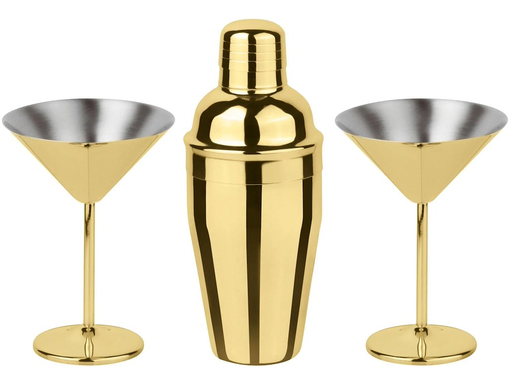 Sambonet Paderno Mixology Set 3 Pieces Martini Gold – Set za martini