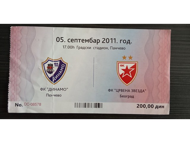 FUDBAL: DINAMO (Pancevo) - CRVENA ZVEZDA 05.09.2011