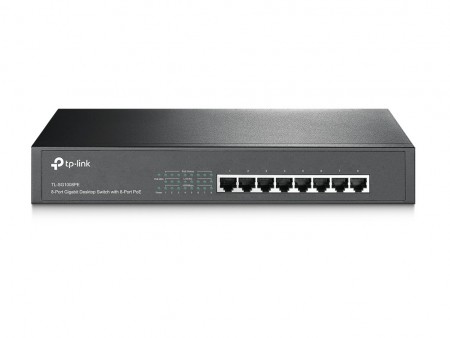 TP-LINK Gigabit PoE Switch 8-Port RJ45 124W 8 PoE+ ports, 13'' TL-SG1008PE