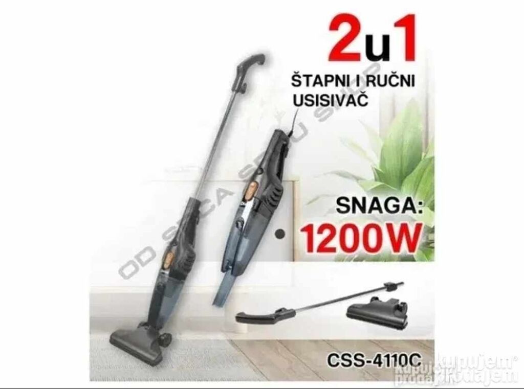 Usisivac 2u1 Cena 4100 Snaga 1200W Kapacitet posude 1,5l. HEPA