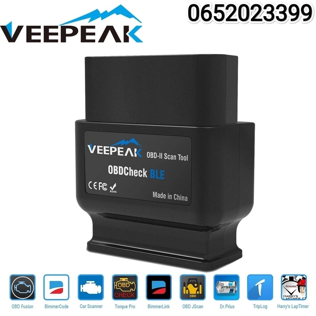 Veepeak OBDCheck BLE OBD2 Bluetooth 4.0 za iOS i Android Auto