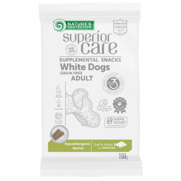 NATURES PROTECTION SNACKS - White Dogs Adult | Hypoallergenic Dental