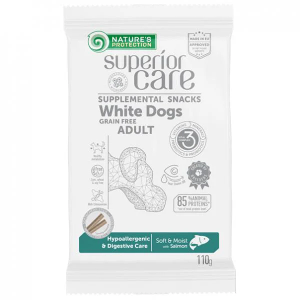 NATURES PROTECTION SNACKS - White Dogs Adult | Hypoallergenic&Digestive Care