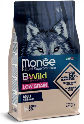 MONGE - BWild | ALL BREEDS Low Grain - Goose