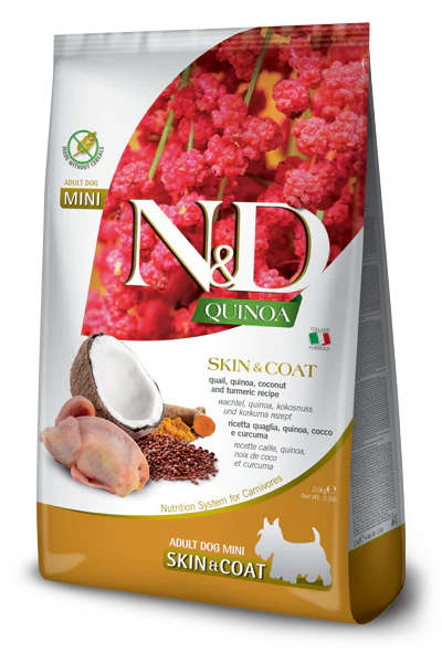 N&D - QUINOA GF | Skin & Coat MINI - Quail