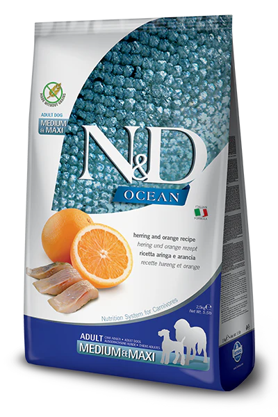 N&D - OCEAN GF | Medium & Maxi - Herring & Orange