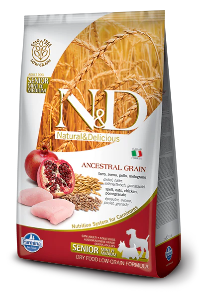 N&D - LOW GRAIN | SENIOR Mini & Medium - Chicken