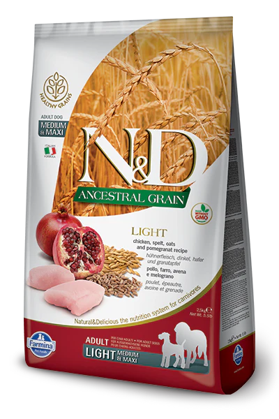 N&D - LOW GRAIN | Medium & Maxi LIGHT - Chicken