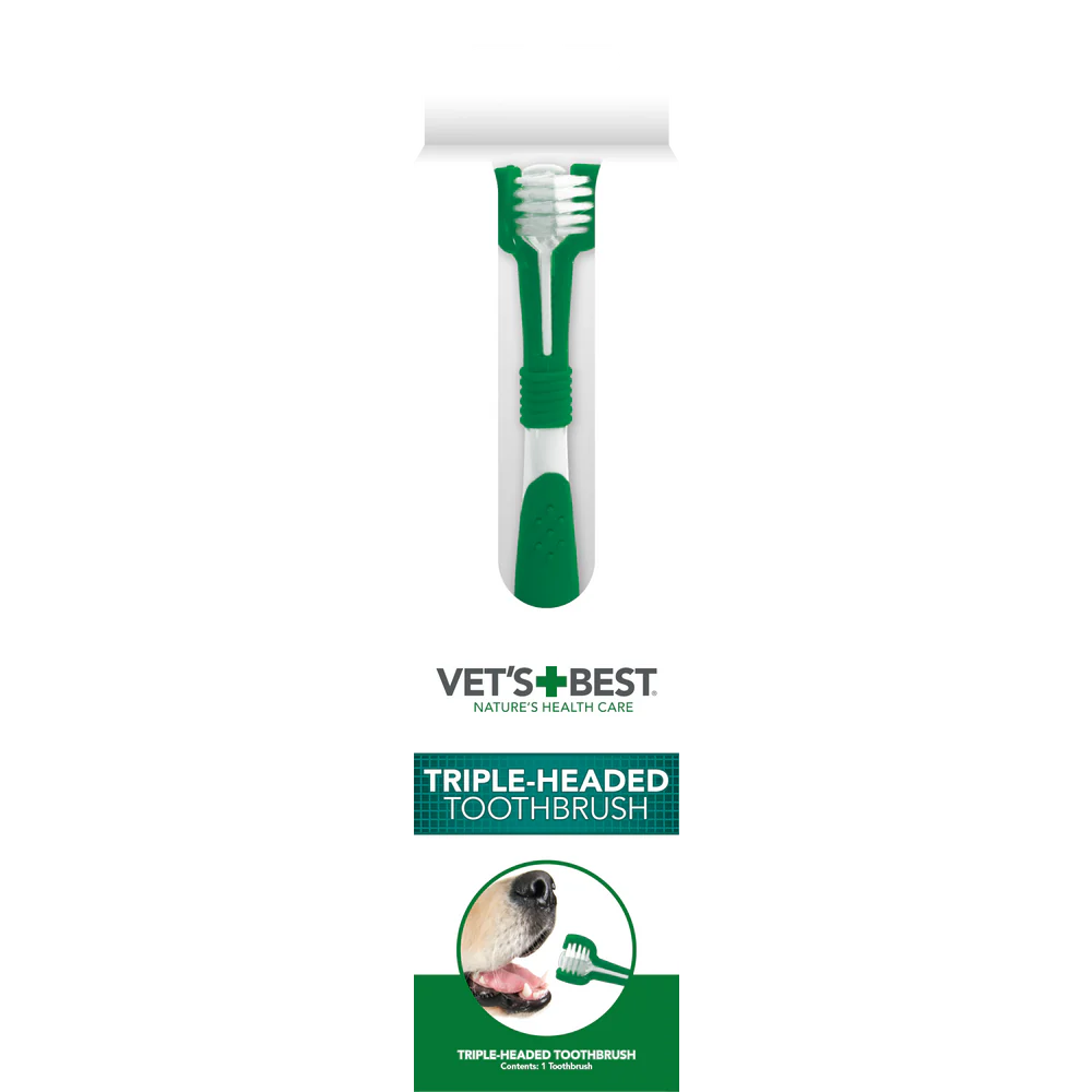 VET’S BEST - Triple Headed Toothbrush