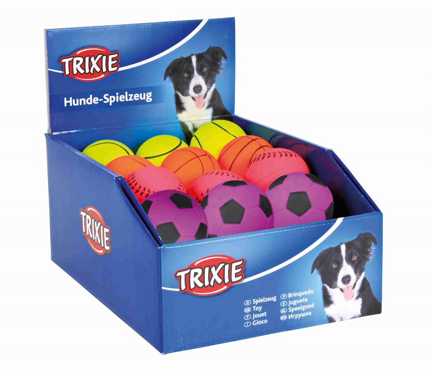 Trixie Dog Neon lopta guma 6cm više boja