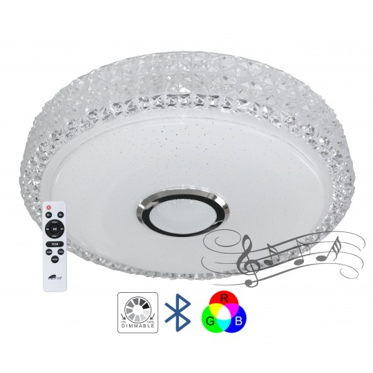 PLAFONJERA LED SA ZVUCNIKOM M205440-BT/WRGB 390MM 2x24W 65052 MITEA