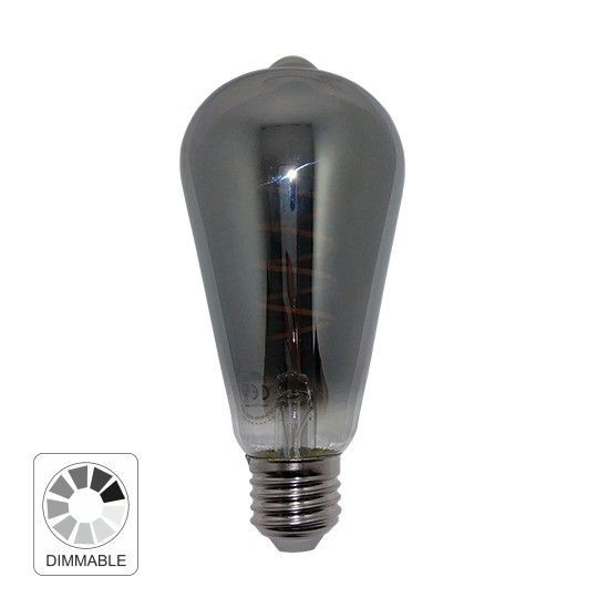 SIJA.E27 4W/2200K DIM. SMOKY ST64 LED MITEA 48029