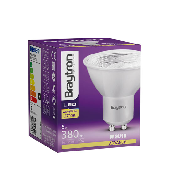 SIJA.GU10 5W/3000K LED DMB BRAYTRON BA25-00550