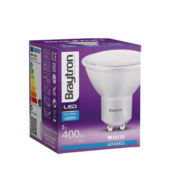 SIJA.GU10 5W/6500K LED SMD BRAYTRON BA24-00553