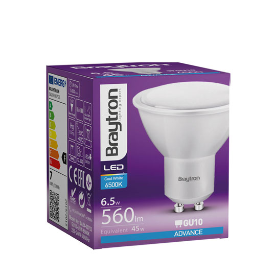 SIJA.GU10 7W/6500K LED SMD BRAYTRON BA24-00753 / BA25-00753