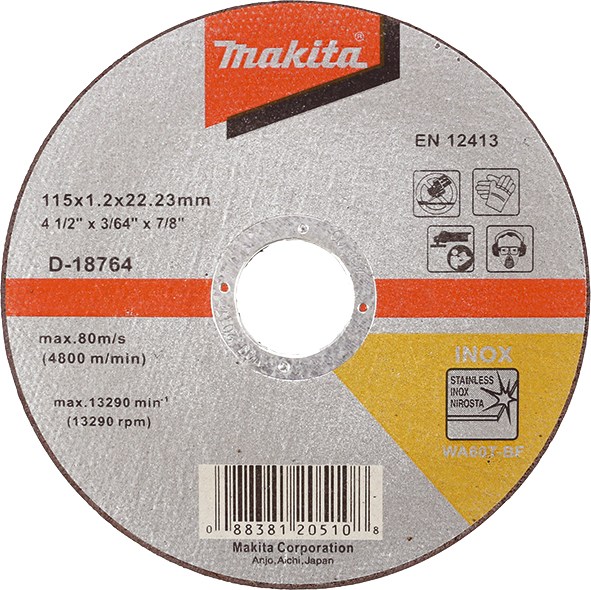 Makita brusni disk sa presovanim centrom 115x1.2mm D-18764