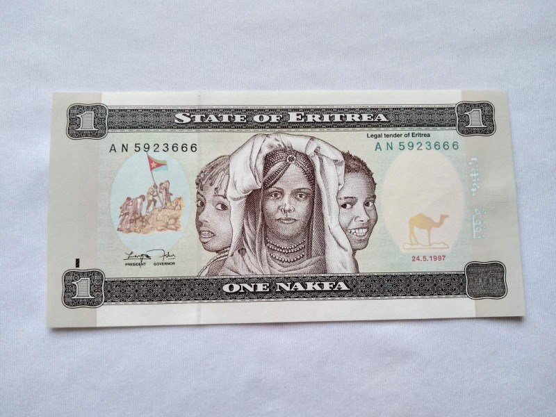 Eritreja 1 nakfa,1997 god.UNC,lep broj