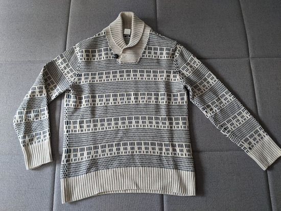 H&M krem muski dzemper