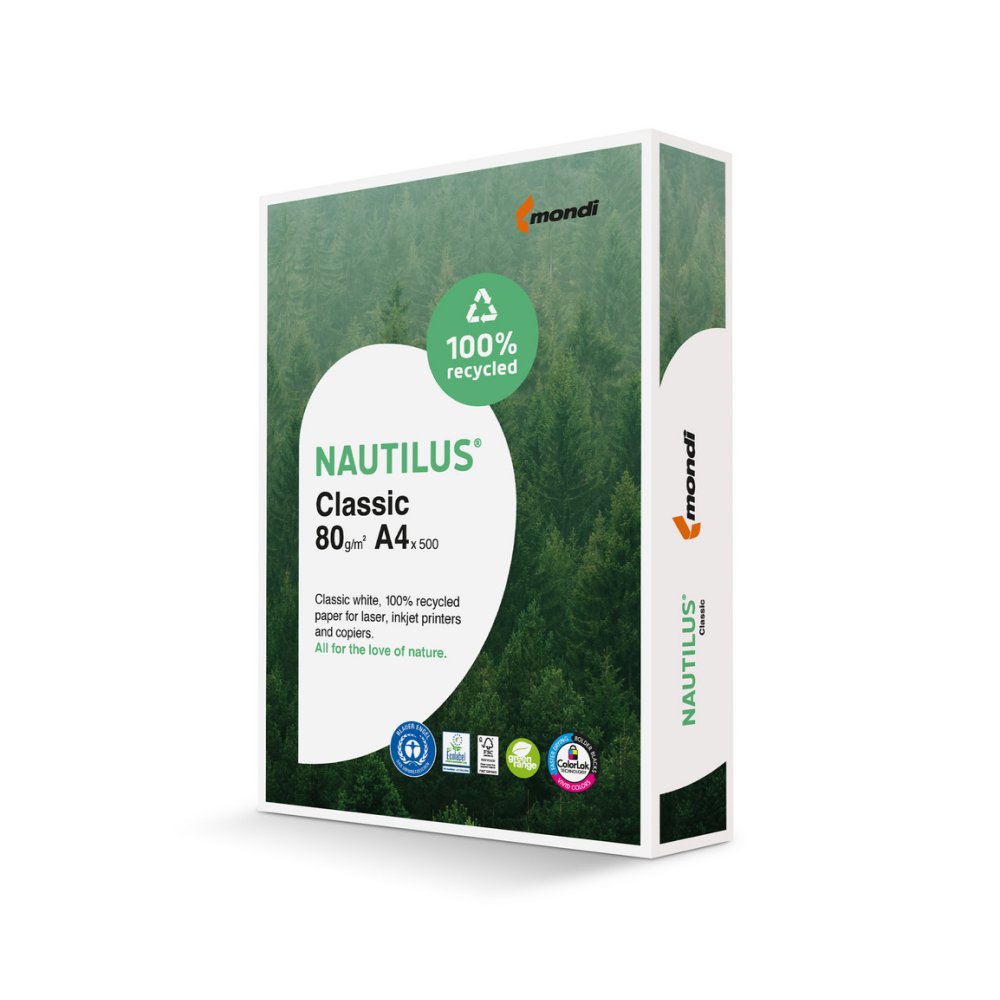 Fotokopir papir Nautilus Classic 100% reciklirani A4 80g