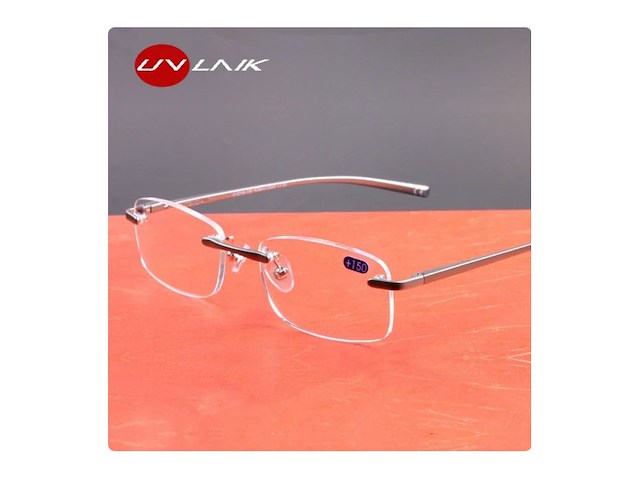 UVLAIK stainless steel Reading Glasses  +2.50