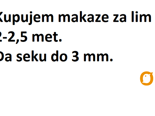 Kupujem makaze za lim 2-2,5 met. Da seku do 3 mm.