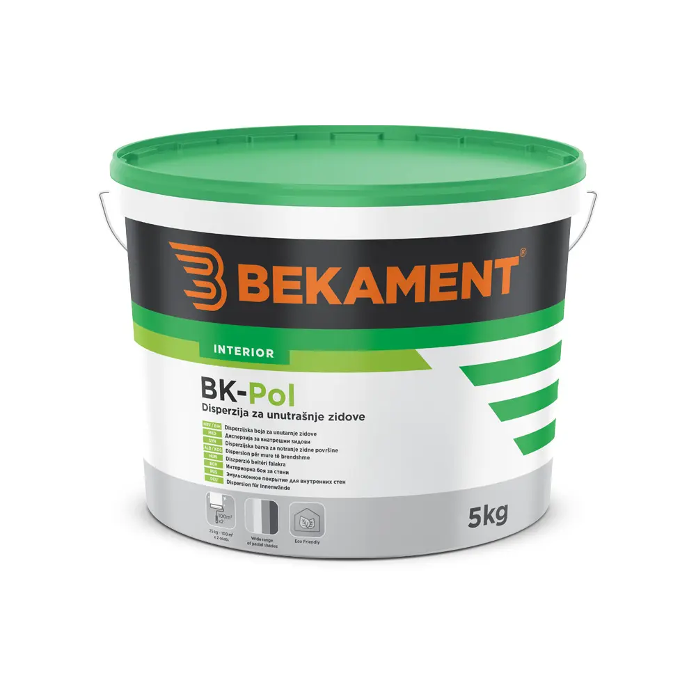 BEKAMENT BK POL Disperziona vodoperiva boja, 5kg, Bela