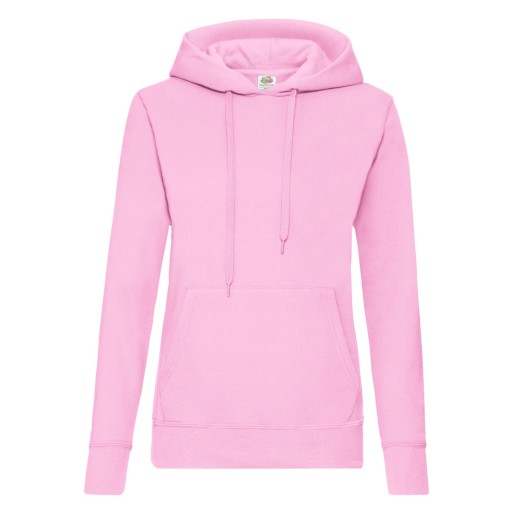 FRUIT OF THE LOOM, LADIES CLASSIC HOODED SWEAT, DUKS SA KAPULJAČOM ZA ŽENE, ROZA, L