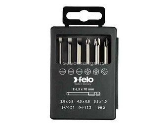 Felo set bitova Industrial Bit-box Profi 73 mm SL/PH/XENO 03192716 6 kom