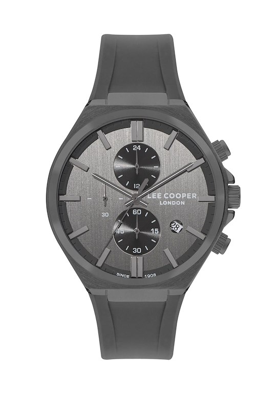 LEE COOPER Muški ručni sat, Kvarcni mehanizam, 46mm, Sivo kućište, Sivi, LC07854.066